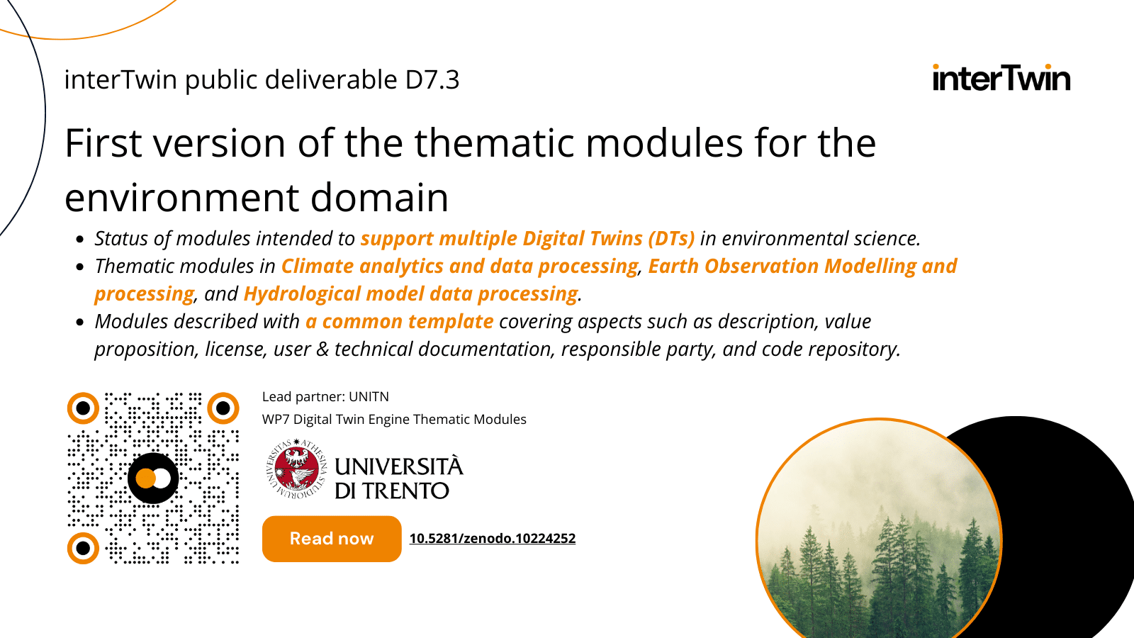 D7.3 First version of the thematic modules for the environment domain ...