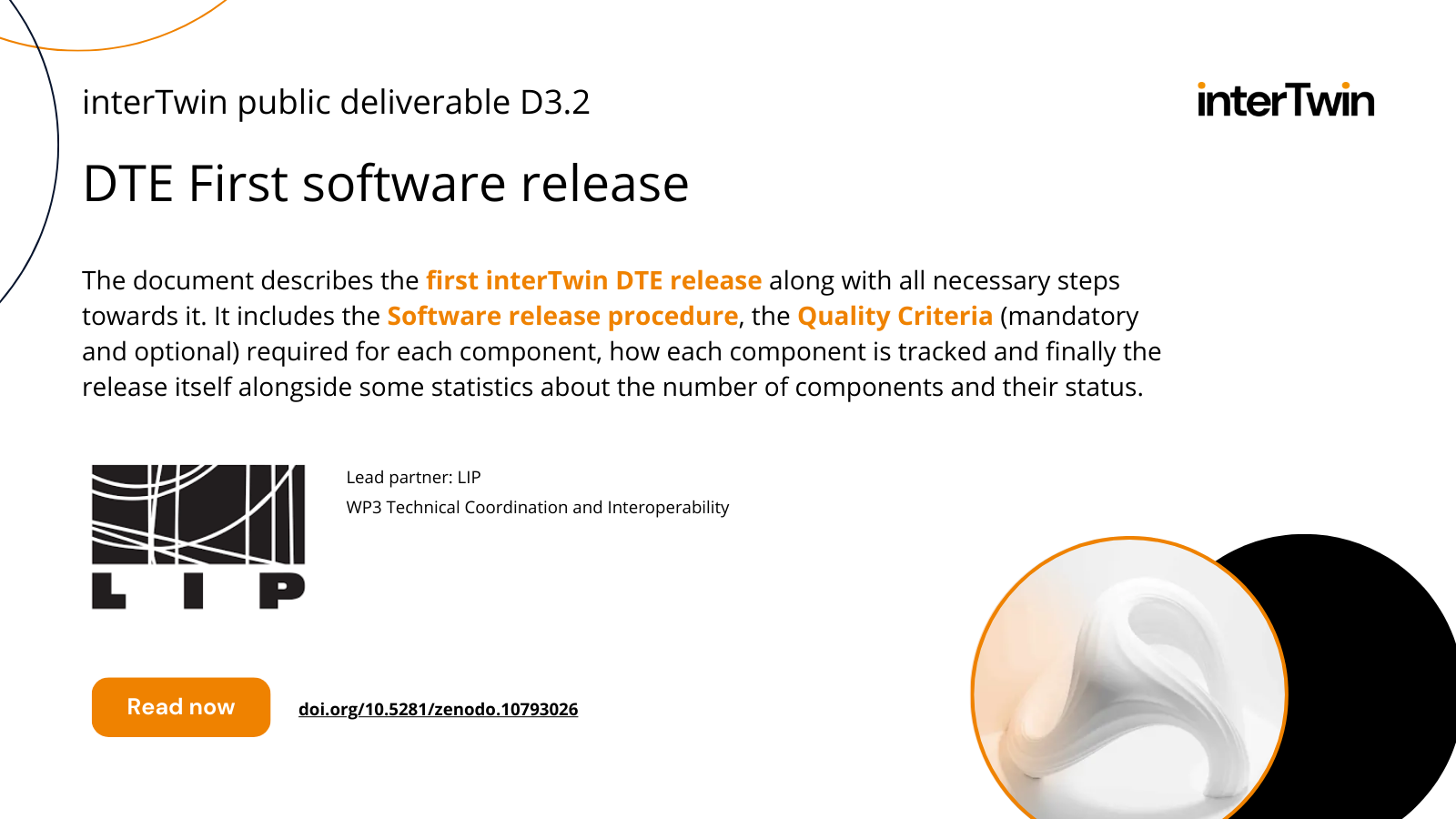 D3.2 DTE First software release - interTwin project