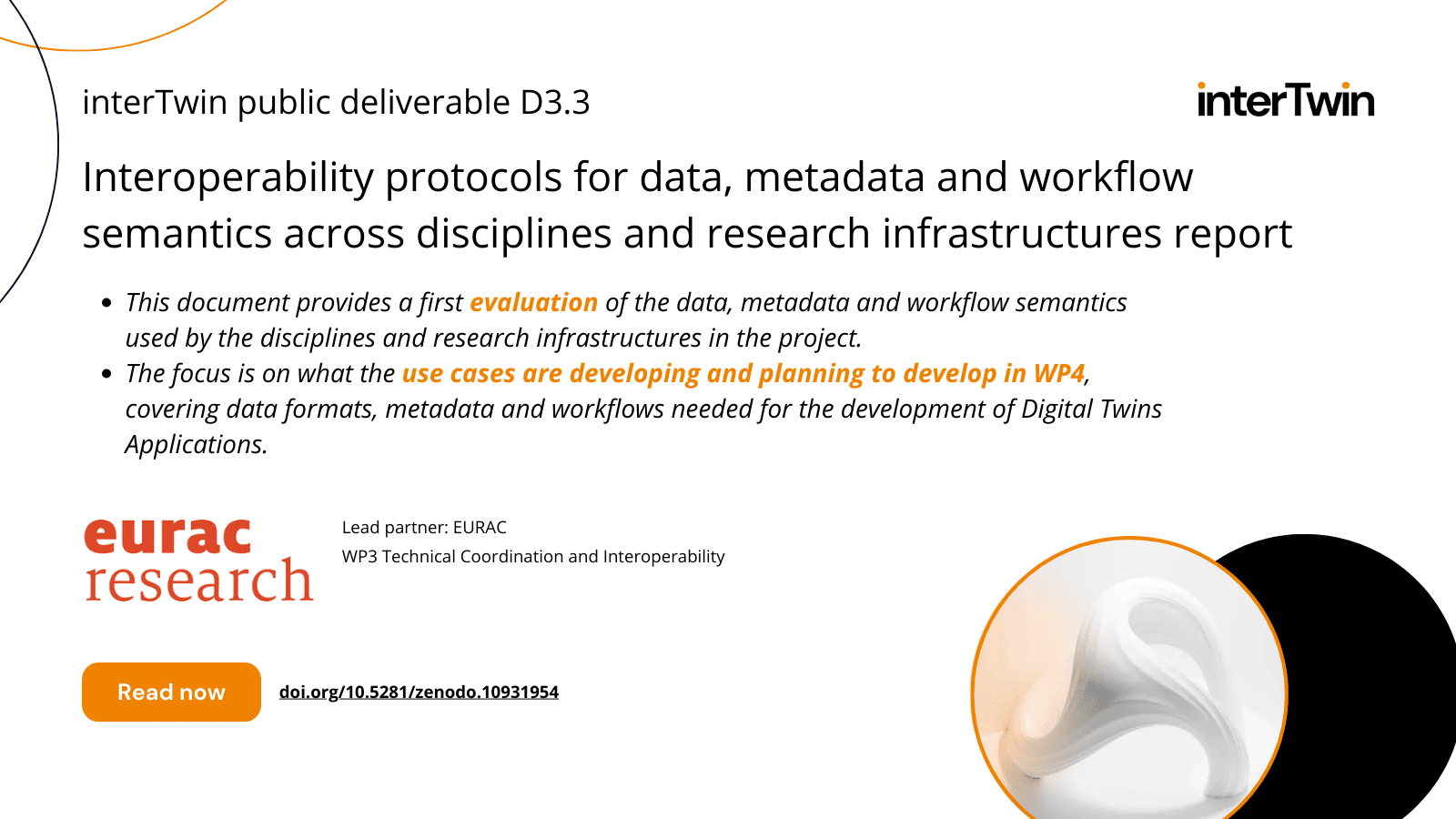 D3.3 Interoperability protocols for data, metadata and workflow ...