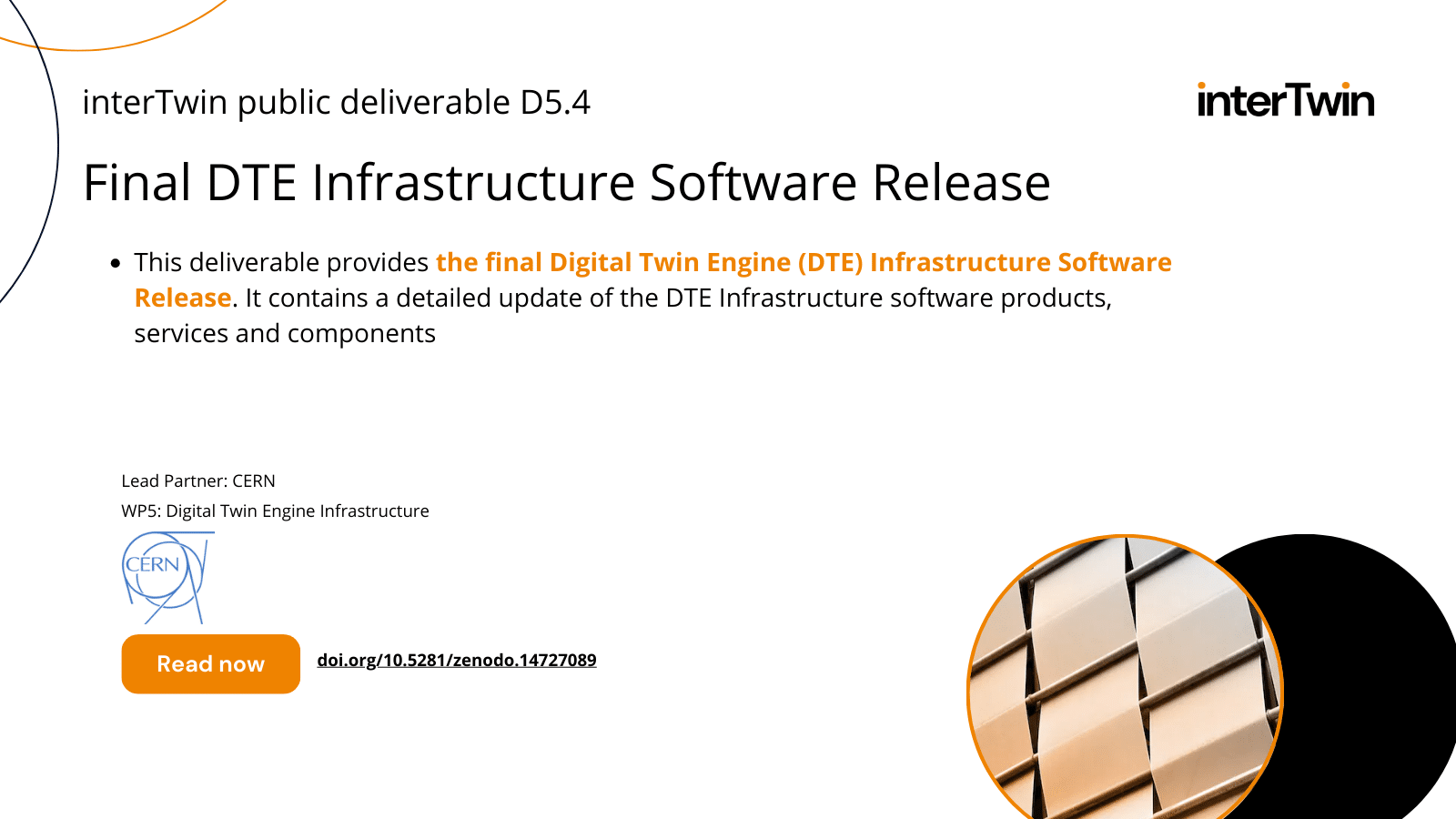 Deliverable: D5.4 Final DTE Software Release - interTwin project