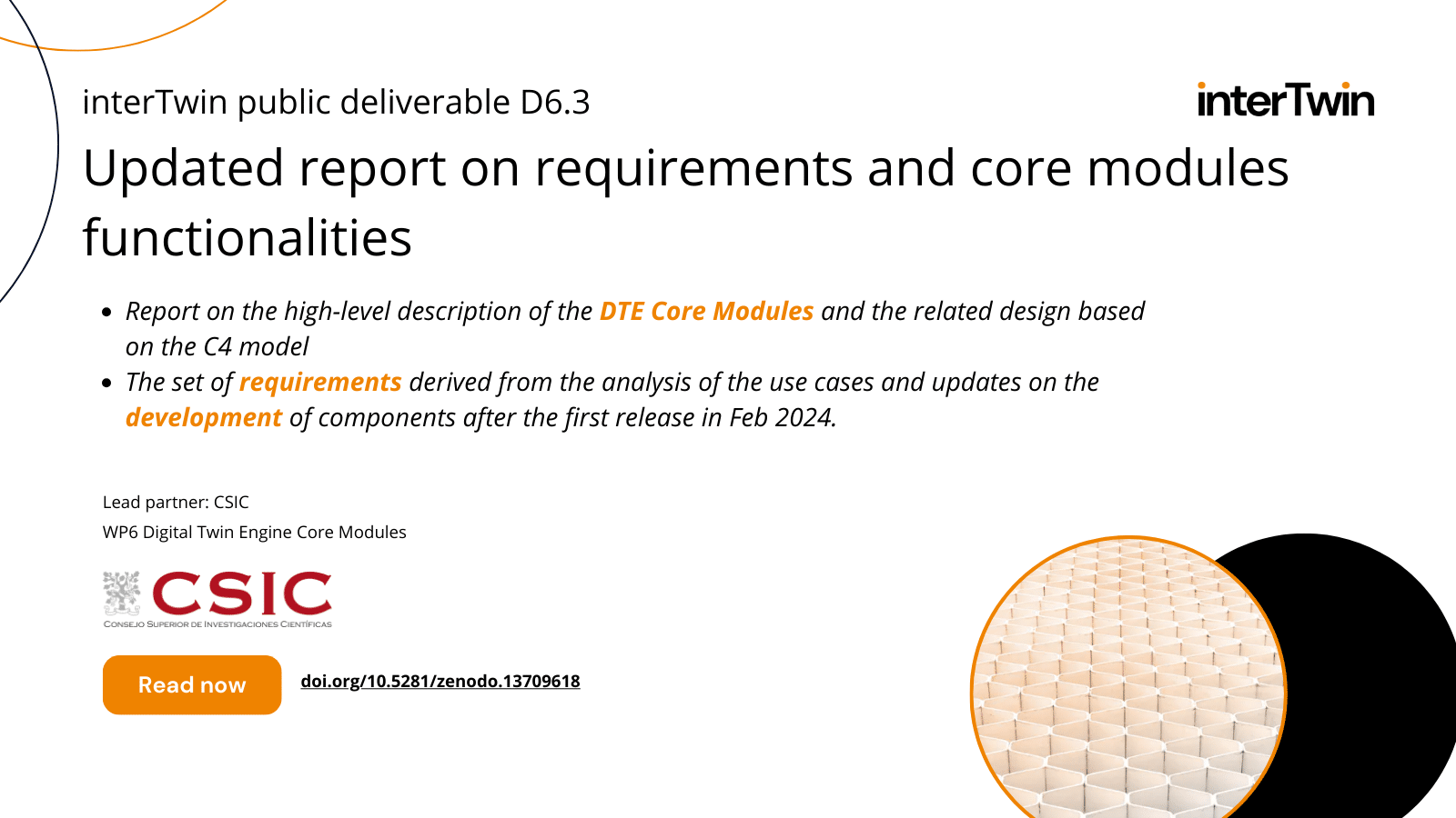 Deliverable: D6.3 Updated report on requirements and core modules ...