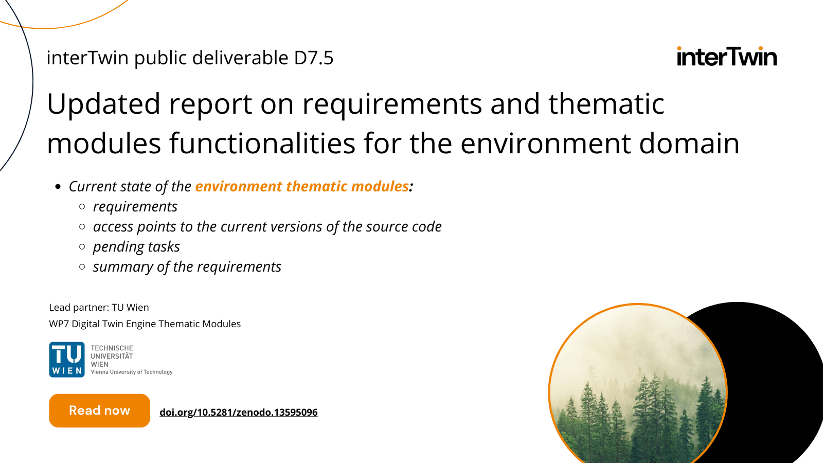 Deliverable: D7.5 Updated report on requirements and thematic modules ...
